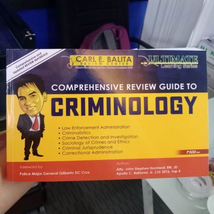 CRIMINOLOGY REVIEW BOOK (DR. CARL E. BALITA) NEW CURRICULUM | Lazada PH