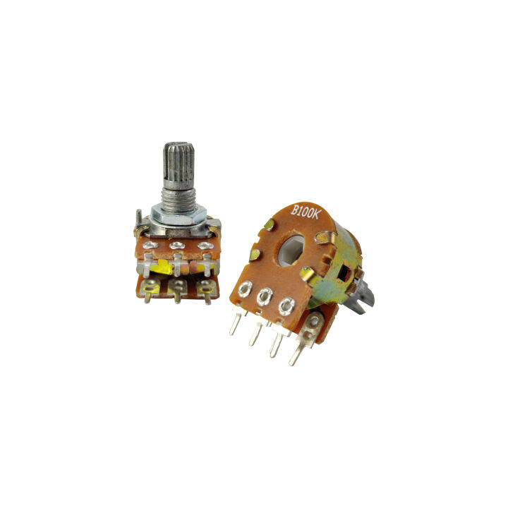 2pcs Shaft Amplifier Dual Stereo Potentiometer B100K 6Pin 20mm | Lazada PH