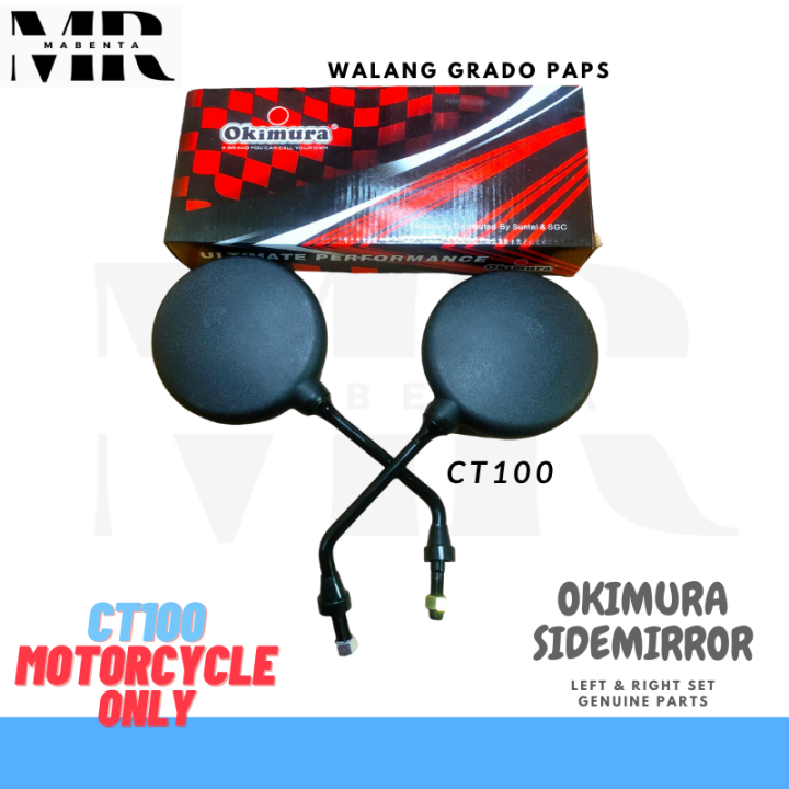 ORIGINAL OKIMURA (CT100) GENUINE NO GRADE MOTORCYCLE SIDEMIRROR FOR ...