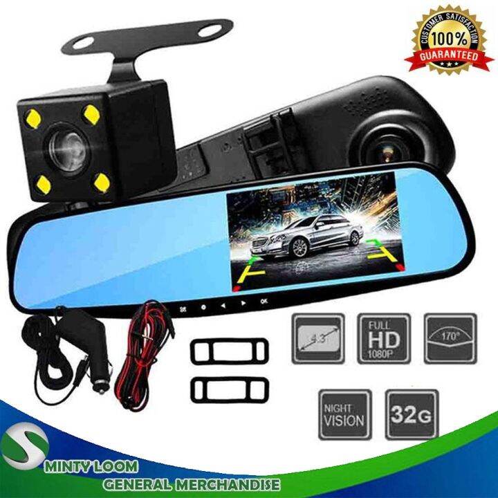 A70 4.3 Inch Vehicle Blackbox DVR Dual Lens | Lazada PH