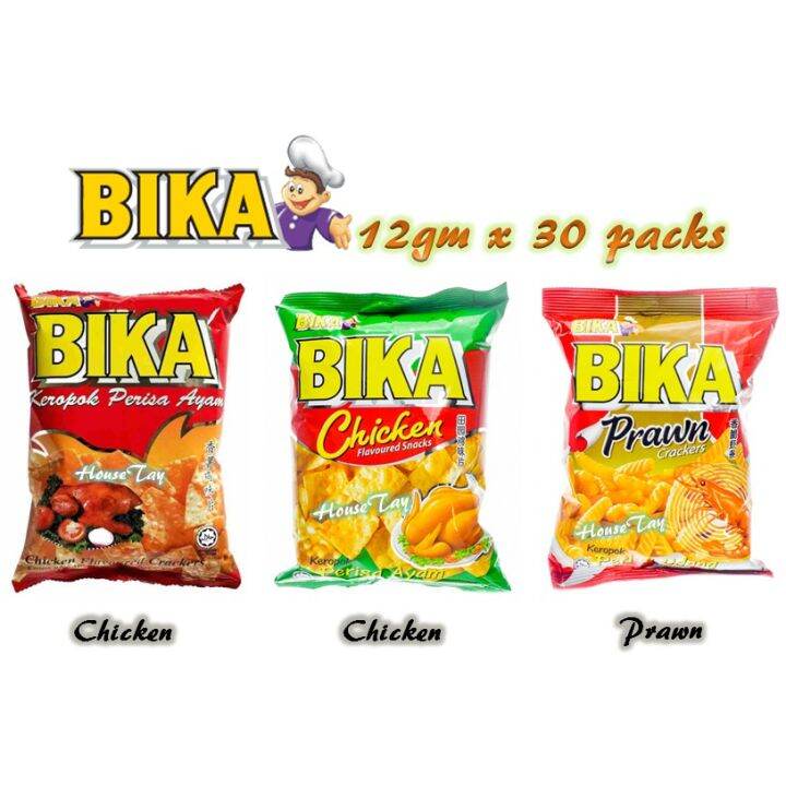Bika Keropok Perisa Ayam / Udang 30 Packsx12g | Lazada