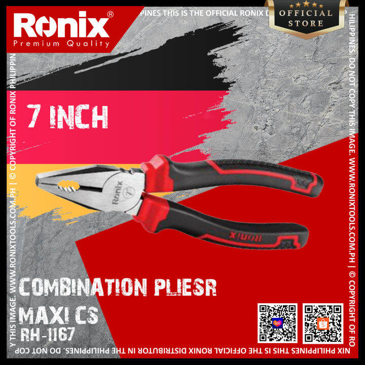 Ronix RH-1167 (7") / RH-1168 (8") MAXI Combination Pliers 8" Drop Forged, Combination Plier 8 ...