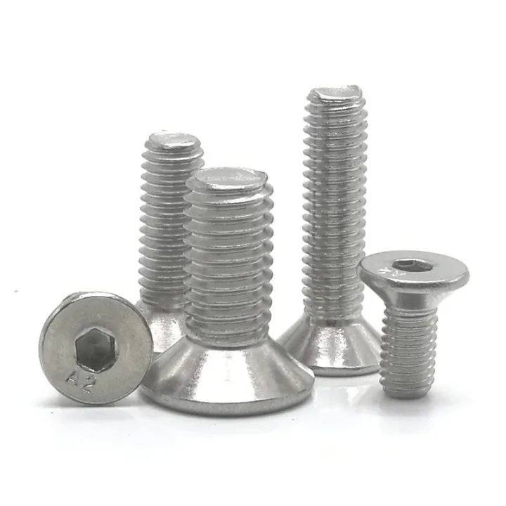 11050ชิ้นอัลเลนหัวหน้าที่สำคัญ Din7991 M1.6 M2 M2.5 M3 M4 M5 M6 M8 M10 M12สแตนเลส304 Hex ซ็อกเก็ ...