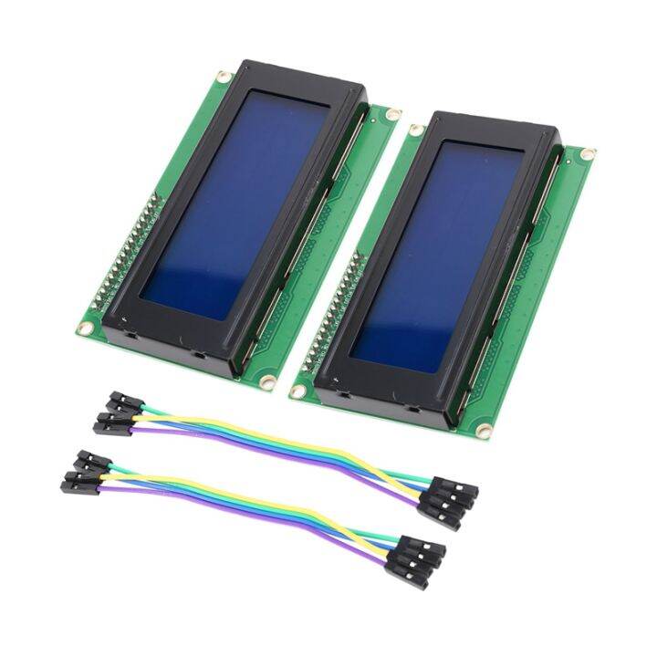 2Pack LCD 2004 Module with I2C Interface Adapter Blue Backlight 2004 ...