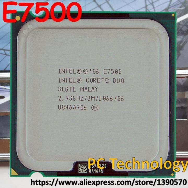 Original Intel Core 2 Duo E7500 Desktop CPU 3M Cache, 2.93GHz,1066MHz ...