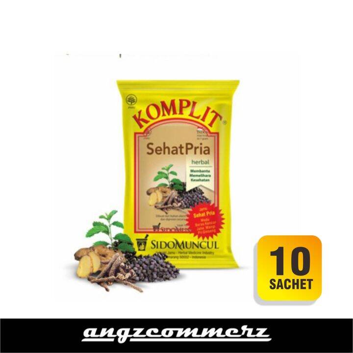 SIDOMUNCUL Jamu Komplit Sehat Pria 10 Sachet Madu Jahe Kencur Ginseng ...