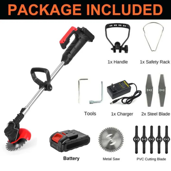 Cordless Lawn Mower Rechargeable Electric Grass Cutter with Lithium ...