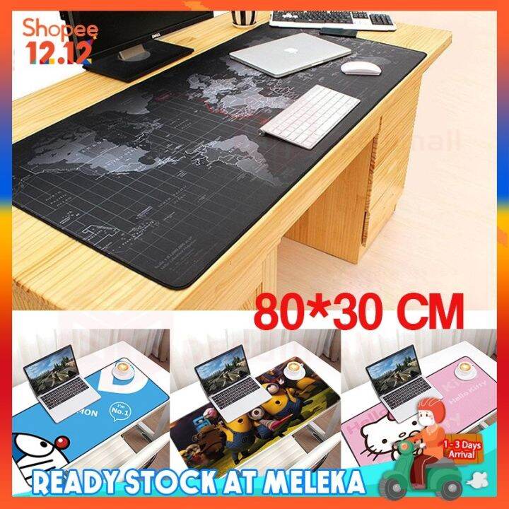 World Map Mouse Pad Gaming Mouse LED Pads Tetikus Besar: Office Home ...