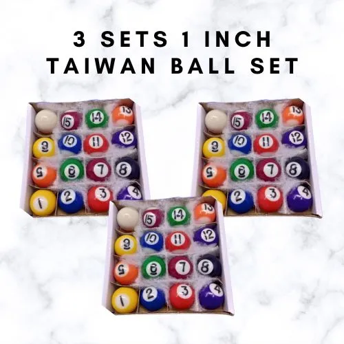 3 SETS 1 INCH BILLIARD BALL SET BOLA NG BILYARAN/GAMIT SA BILYARAN ...