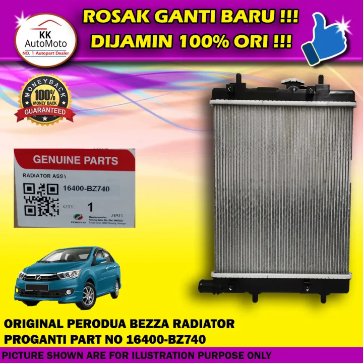 Genuine Perodua Bezza RADIATOR ProGanti 16400-BZ740 | Lazada