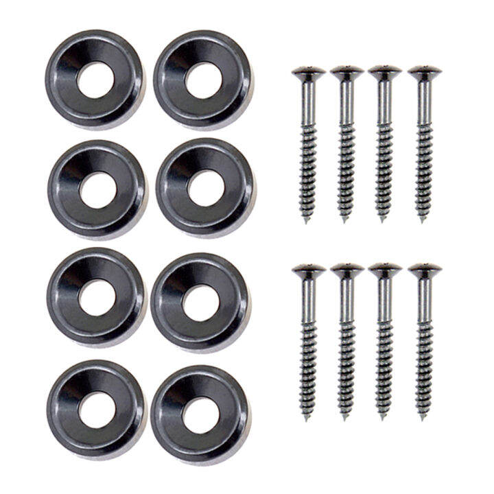 LazaraMall 2 Sets Bass Guitar Neck Joint Mounting Ferrules Bushings (8x ...