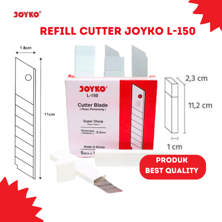1 PAX / Isi Cutter Besar JOYKO L-150 / Refill Pisau Blade Tajam Dan ...
