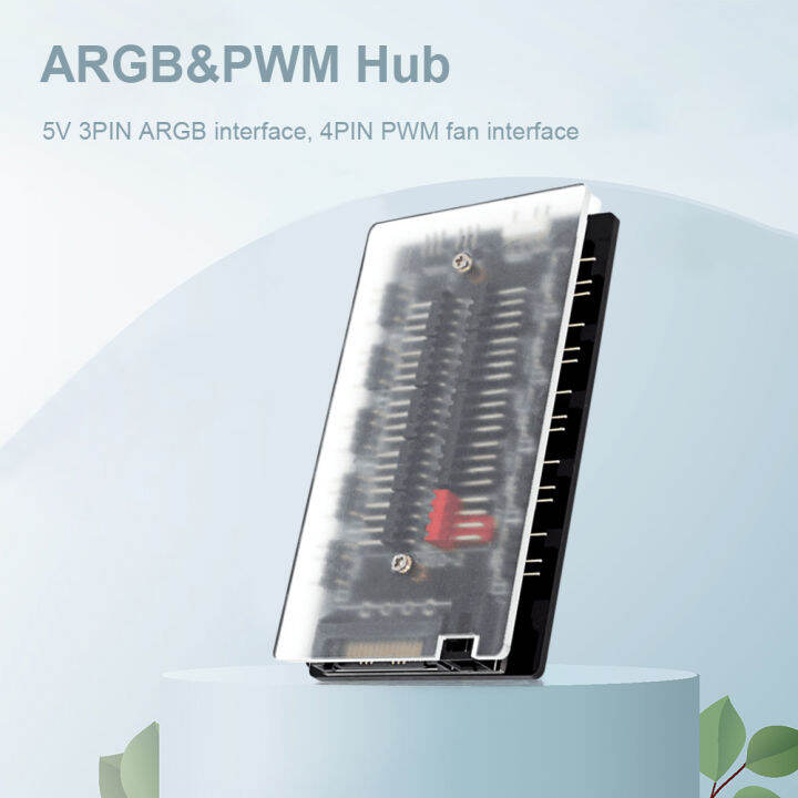 10-in-1 ARGB Cable Splitter Hub Synchronization ARGB Controller Cooling ...