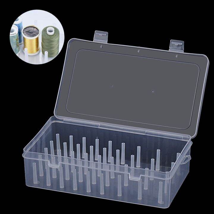 New 42Pcs Axis Sewing Spool Container Threads Organizer Plastic ...