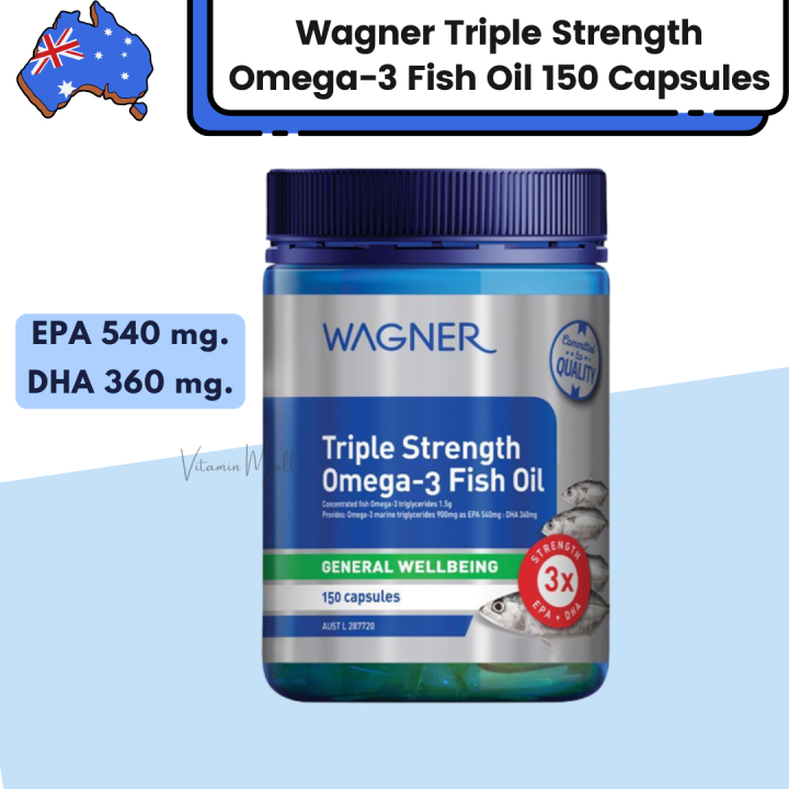 น้ำมันปลา Wagner Triple Strength Omega-3 Fish Oil 150 Capsules | Lazada.co.th