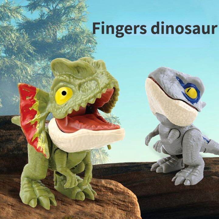 OozDec 10 Pcs Finger Dinosaur Tricky Tyrannosaurus Model Biting Hand ...