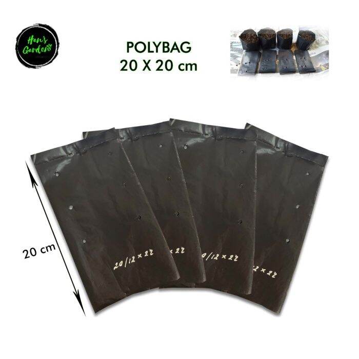 20 PCS Plastik polybag polibag tanaman 20 x 20 cm | Lazada Indonesia