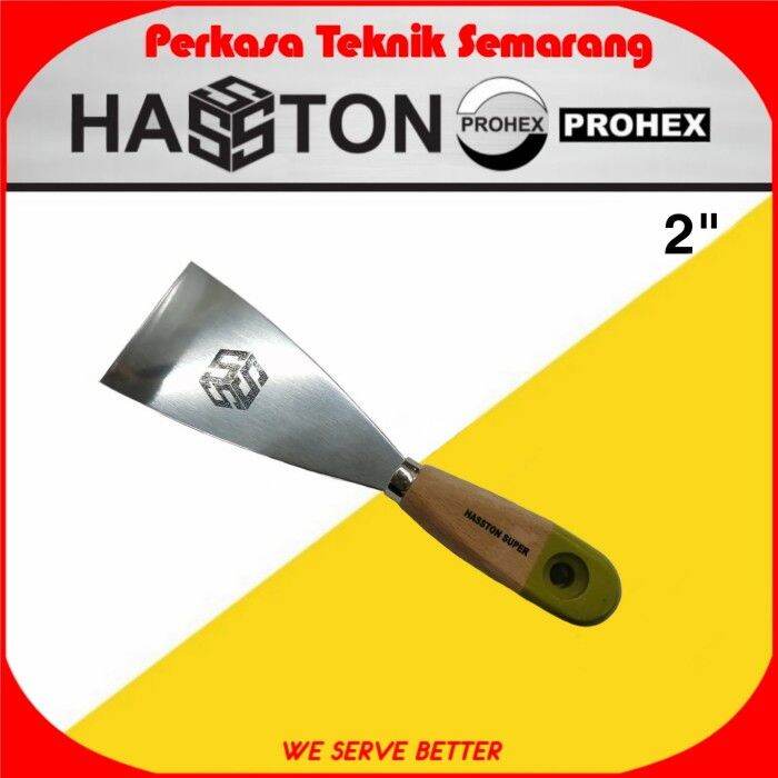 HASSTON Kapicet 2 Scrap Pegangan Kayu 2060-034 Pisau Dempul | Lazada ...