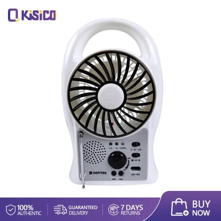 Portable Box Fan SEF-9017 SOFITEC Rechargeable Electric Fan With LED ...