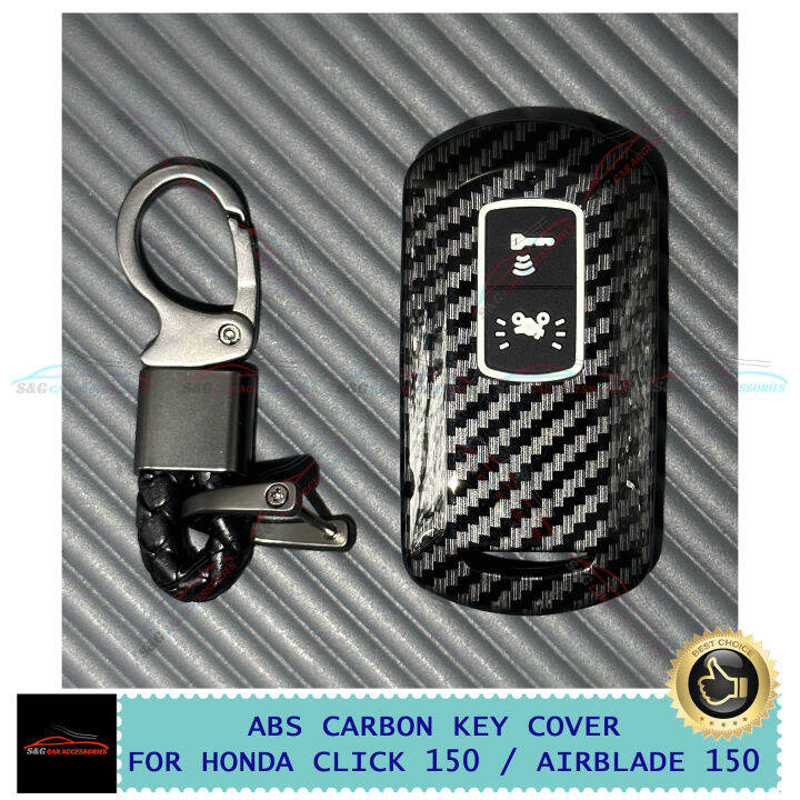ABS Carbon Fiber Hard Plastic Key Cover for Honda Click 150 Game ...