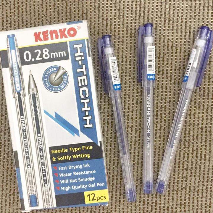 Pulpen Gel Kenko Hi-Tech 0,28mm BIRU (isi 12) | Lazada Indonesia