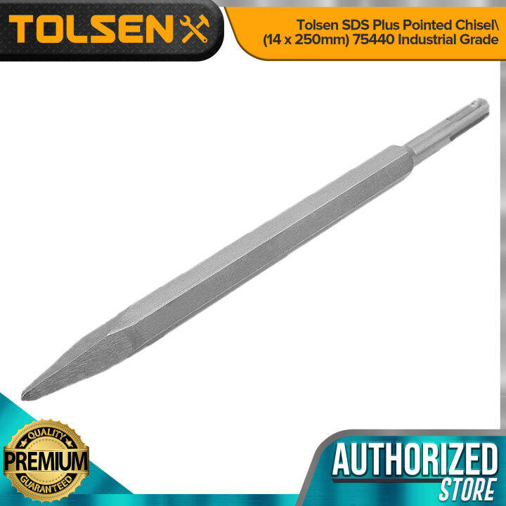 Tolsen SDS Plus Pointed Chisel (14 x 250mm) 75440 Industrial Grade ...