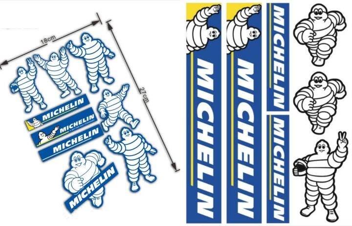 Michelin Tyres Logo Set Graphics Motorcycle Stickers Car Helmet Decals ...