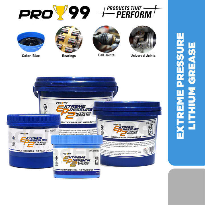 Pro-99 EP2 Extreme Pressure Lithium Blue Grease NGLI G2 ( 250g / 500g ...