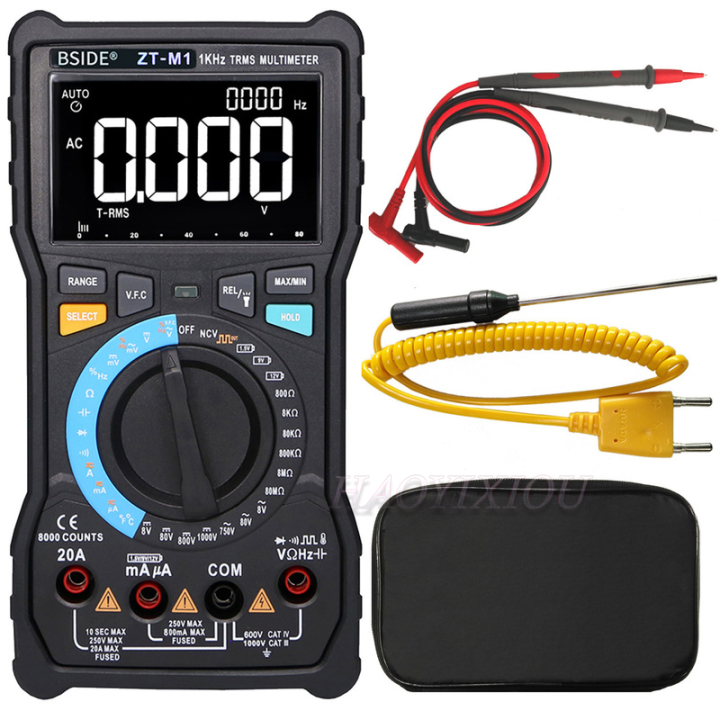 Profesional Digital Multimeter BSIDE ZT-M1 T-RMS AutoManual 8000 DCAC ...