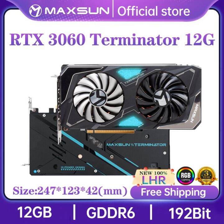 PC Cold MAXSUN Graphics Cards Full New RTX 3060 Terminator 12GB 8GB ...