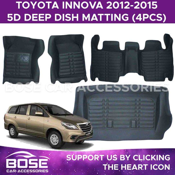 TPE / 5D Car Deep Dish Matting for Toyota Innova V G J E 2004 2005 2006 ...