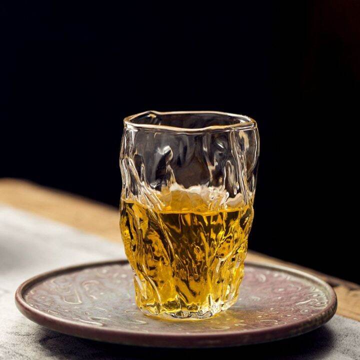 YIYU 1ชิ้นสีใสสำหรับบ้านการดื่มที่บาร์เปลือกแบบญี่ปุ่นแก้วกาแฟ Sloki ...