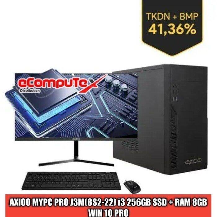 MINI PC AXIOO MYPC PRO J3M (8S2-22-5) i3 8GB 128GB 22"FHD TKDN RESMI ...