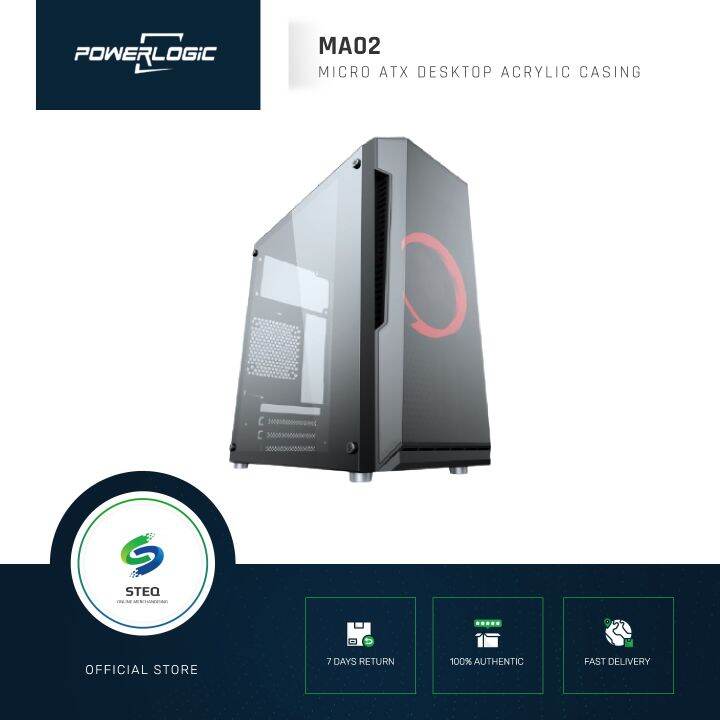 STEQ POWERLOGIC MA02 MICRO ATX CASING w/ PSU 700W | Lazada PH
