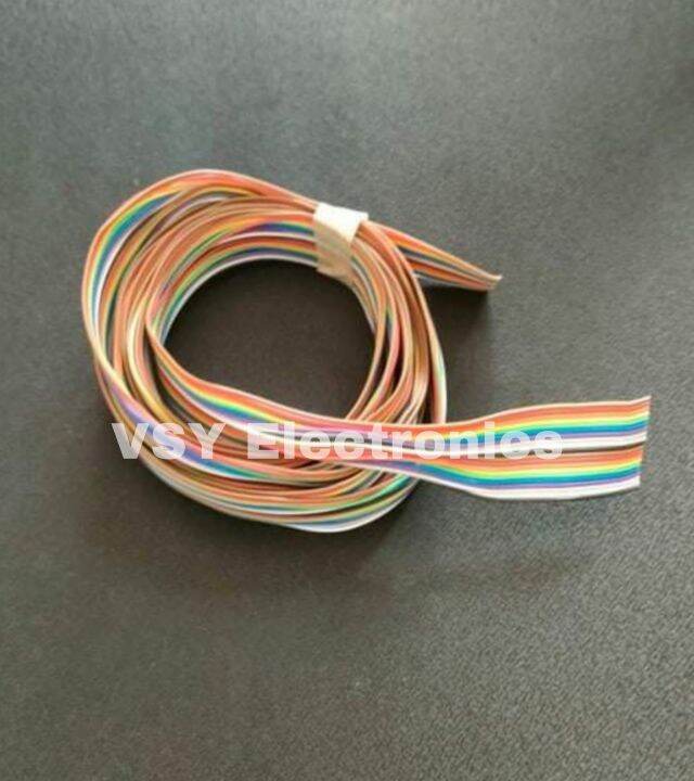 2mt Rainbow Color Ribbon Flat Wire 20 Conductors Pure Copper Connecting Wires | Lazada PH