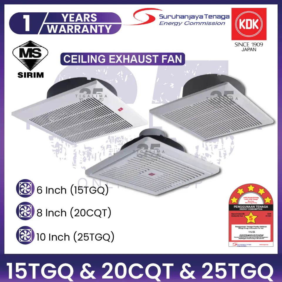 Ceiling Mounted Exhaust Fan Kdk | Shelly Lighting