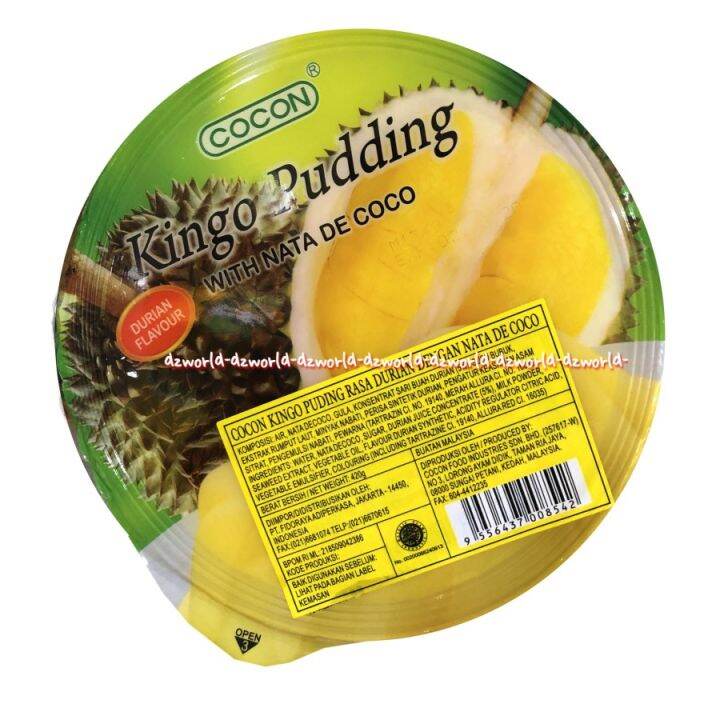 Cocon Kingo Pudding 420gr With Nata de Coco Durian Flavour Puding Kokon ...