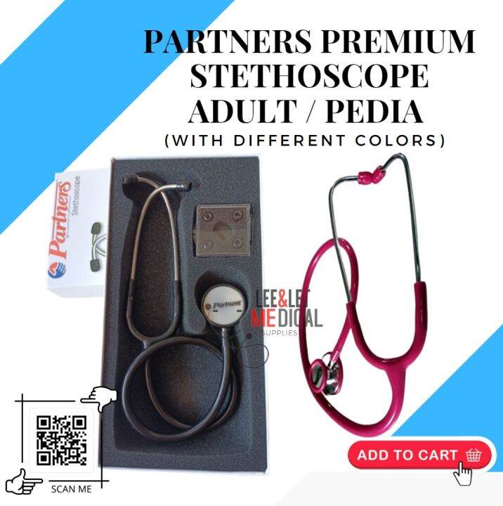 Partners Premium Stethoscope Adult / Pedia (With Different Colors ...
