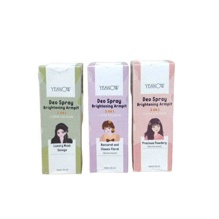 YESNOW Deo Spray Brightening Armpit 3in1 - Deodorant Spray - Deodorant Man - Deodorant Woman ...