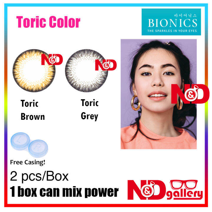 Bionics Color Toric lens 1 Month color 2pcs/Box ( Can Mix Power) Chat ...