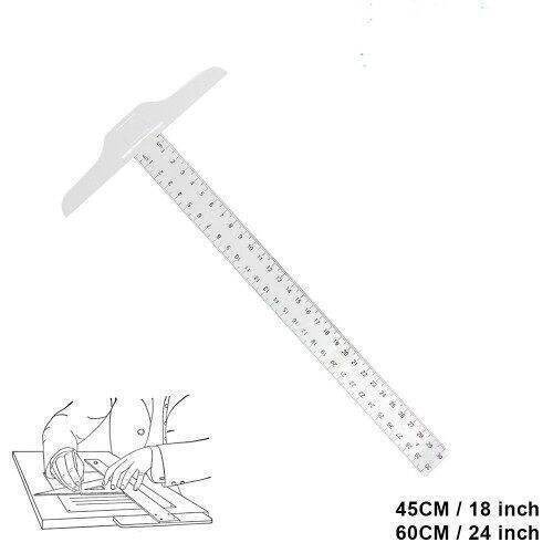 Plastic Metric T Square Ruler (A3 45cm,18 inch / A2 60 cm,24 inch) | Lazada