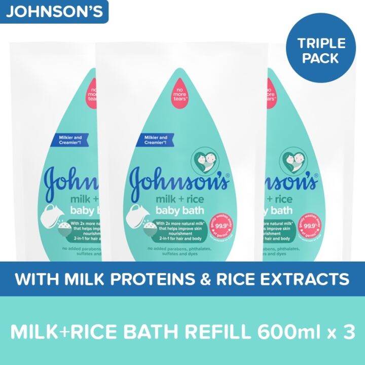 Johnson's Milk Rice 600ml Refill x 3 | Lazada PH
