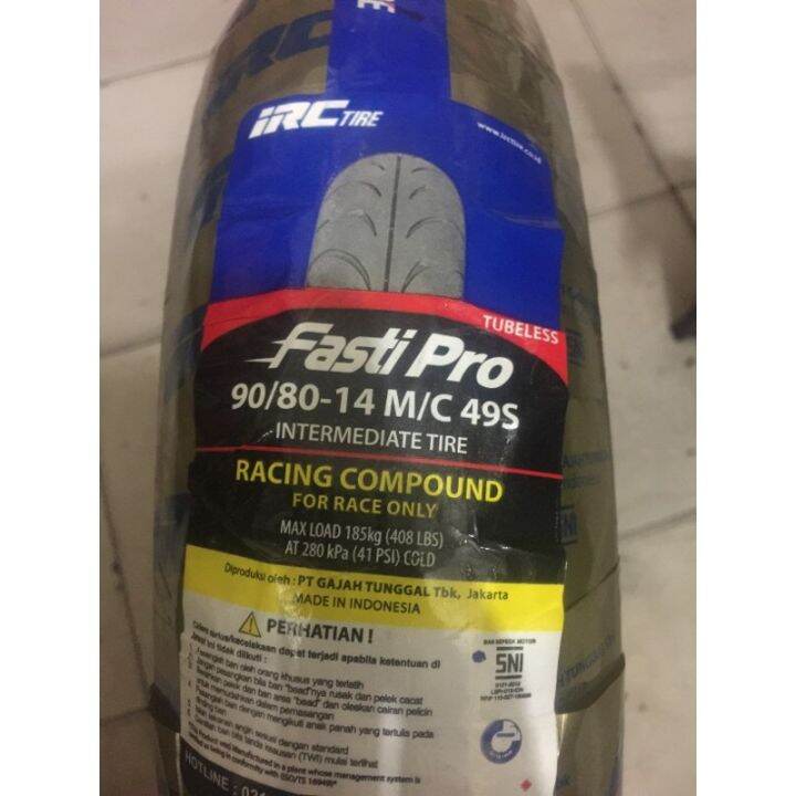 Ban irc fasti pro ring 14 buat matic 90/80x14 soft compound racing ...