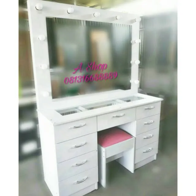 Meja rias artis, make up, meja rias lampu, besar kokoh. | Lazada Indonesia