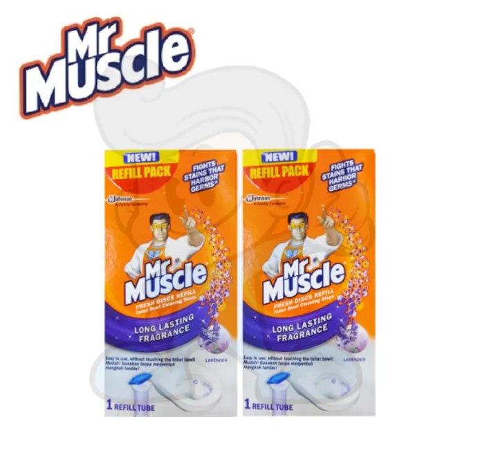 Mr. Muscle Fresh Discs Refill Toilet Bowl Cleaning Discs Lavender (2 x ...