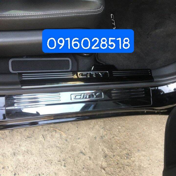 Bộ Ốp bậc cửa, nẹp bước chân xe Honda City 2021 2022 TITAN đen bóng ...