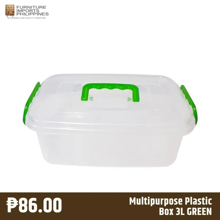 Multipurpose Plastic Box 3L GREEN | Lazada PH