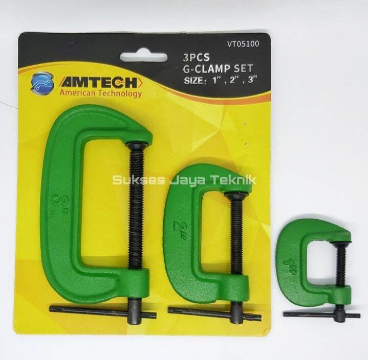 Amtech Clamp C set ukuran 1 inch, 2 inch, 3 inch | Lazada Indonesia