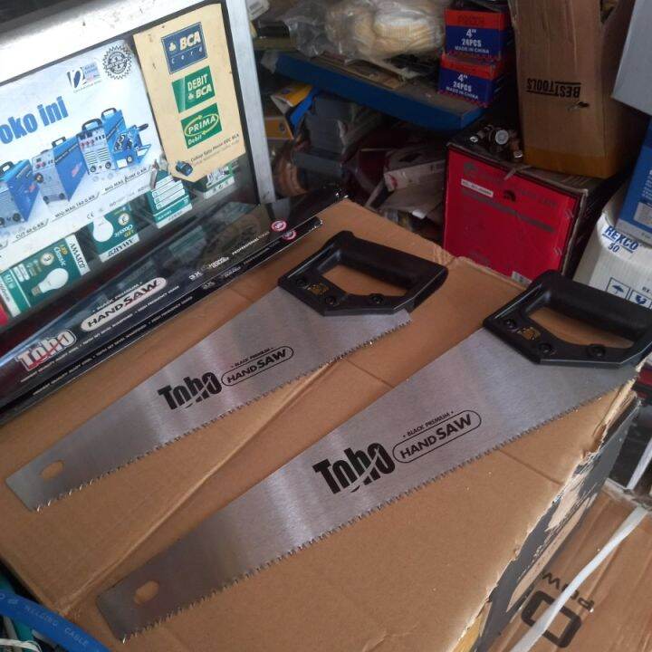 HAND SAW GERGAJI TOHO BLACK PREMIUM Tukang Kayu 18" Dan 14" Inchi TOHO | Lazada Indonesia