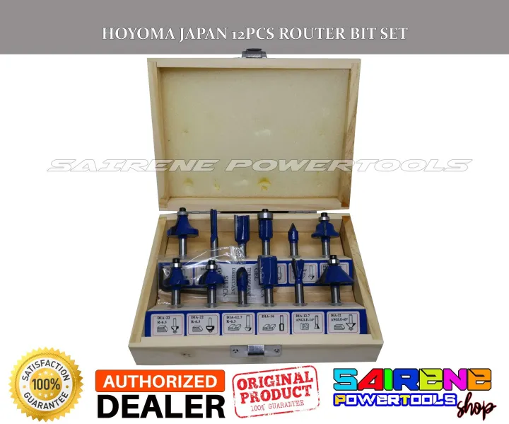 HOYOMA JAPAN 1/4" ROUTER BITS 12PCS SET | Lazada PH